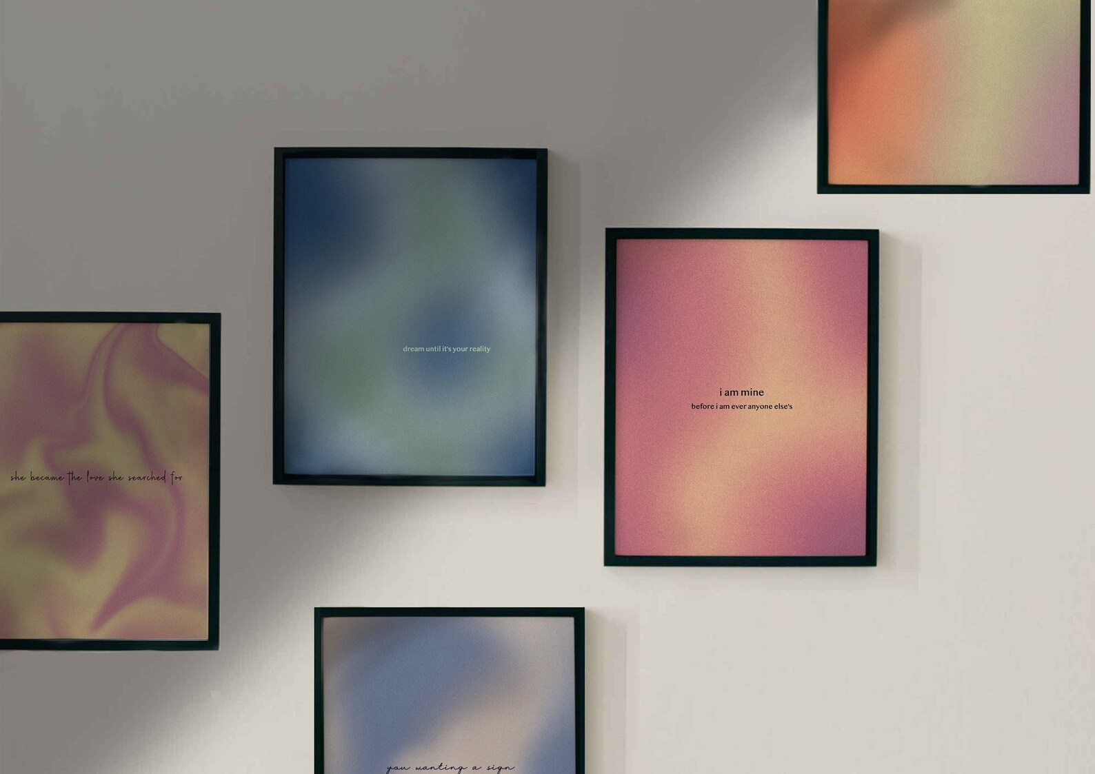 Set of 6 Self Love Printable Posters, Aura Poster, Self Care, Mindful ...