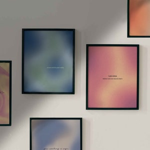 Set of 6 Self Love Printable Posters, Aura Poster, Self Care, Mindful ...