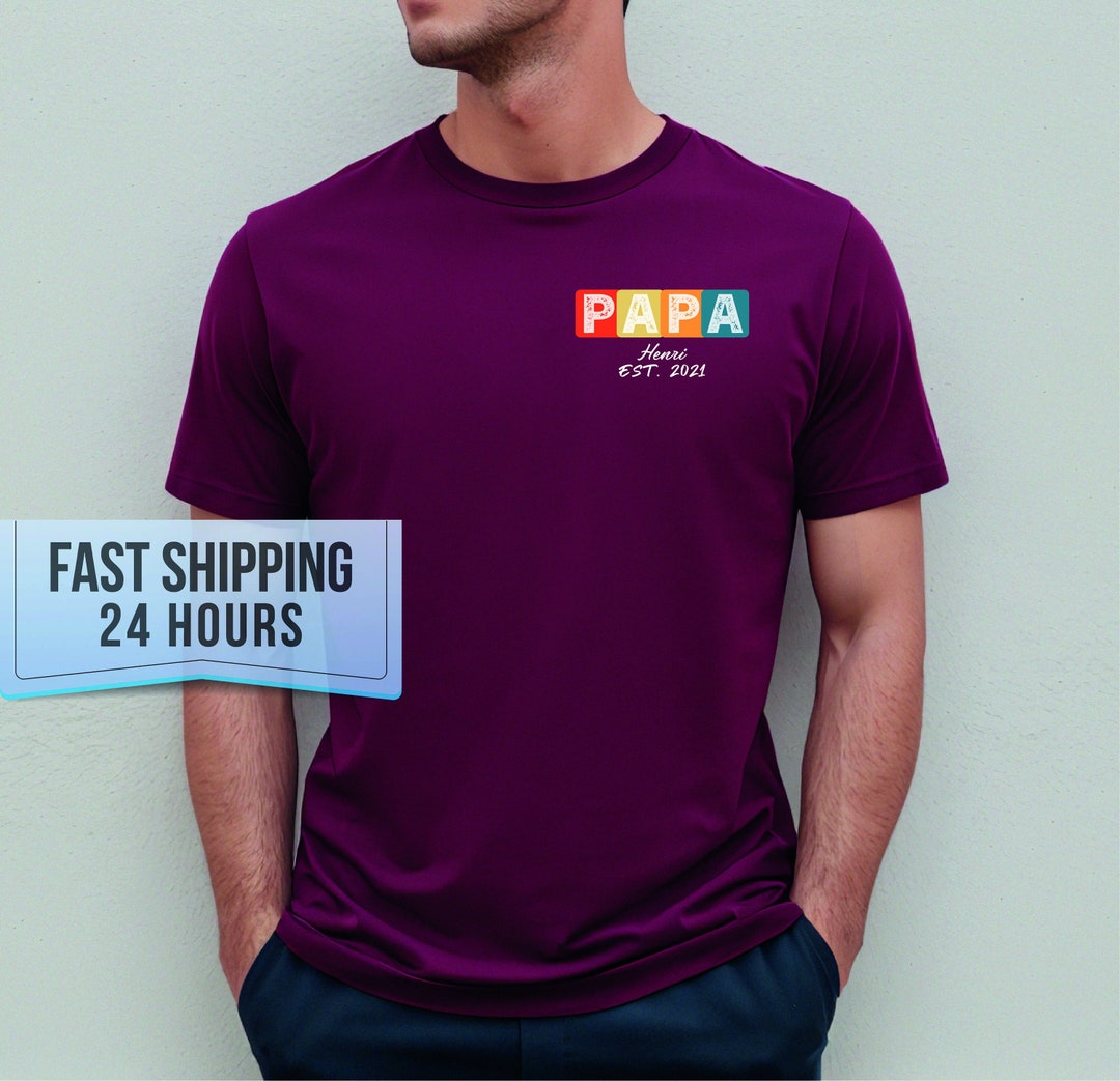 Personalized PAPA T-shirt, Father's Day Gift, Gift for Best Dad, Papa ...