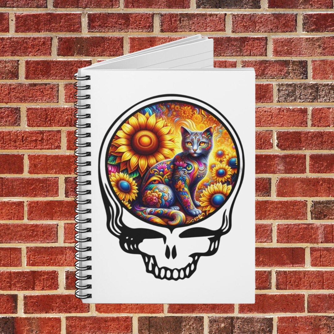 Grateful Dead China Cat Sunflower Inspired Lined Spiral Notebook, Gift ...