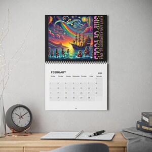 Calendar 2025, Grateful Dead Artwork, Psychedelic Music Calendar, Wall ...