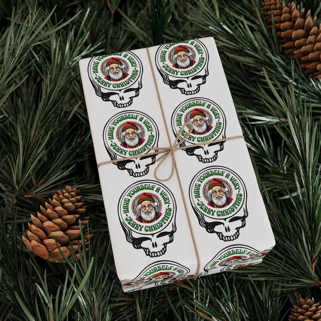 Jerry Garcia Christmas Wrapping Paper, Deadhead Gift Wrap, Unique ...