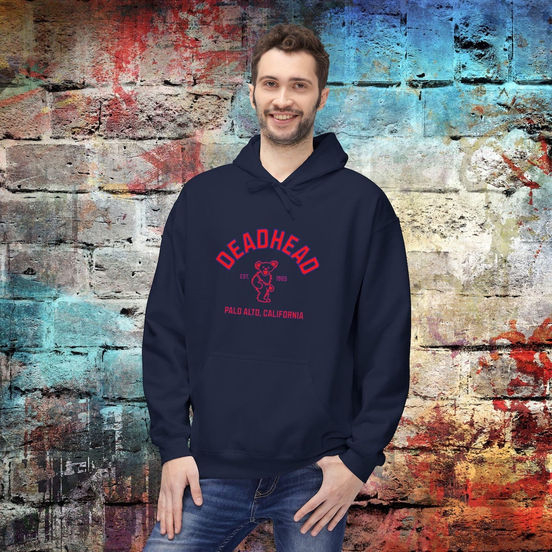 Deadhead Unisex Hoodie, 1965 Palo Alto California Grateful Dead Fan ...