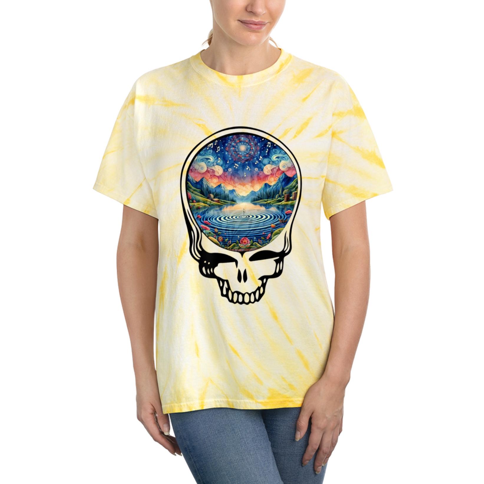 Grateful Dead Inspired Tie Dye Ripple Shirt, Deadhead Concert Shirt ...