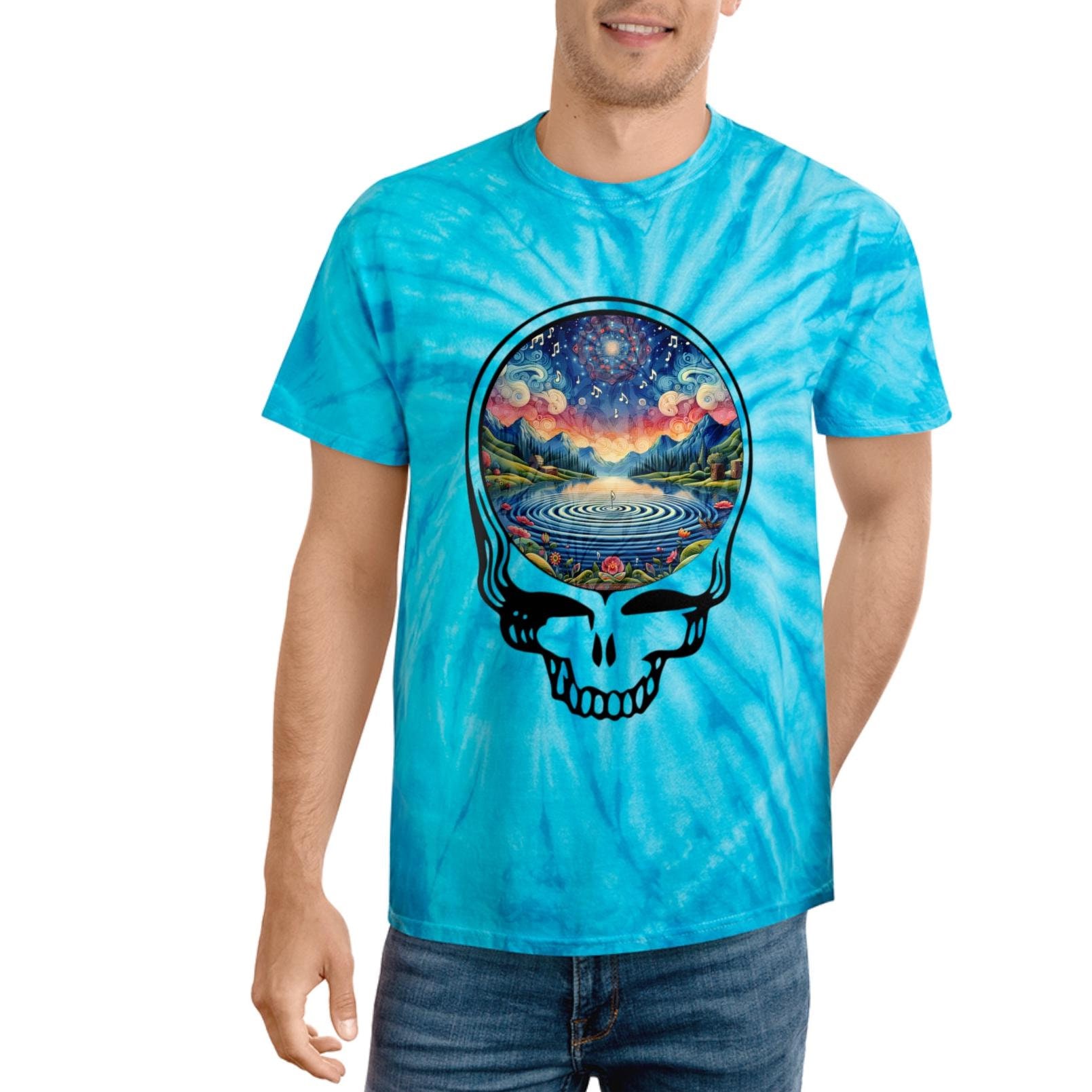 Grateful Dead Inspired Tie Dye Ripple Shirt, Deadhead Concert Shirt ...