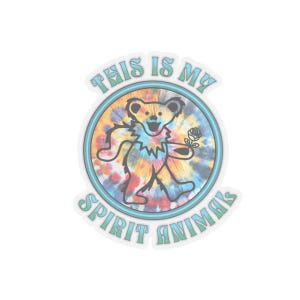 Grateful Dead Dancing Bear Sticker, Deadhead Decoration, Gift for ...
