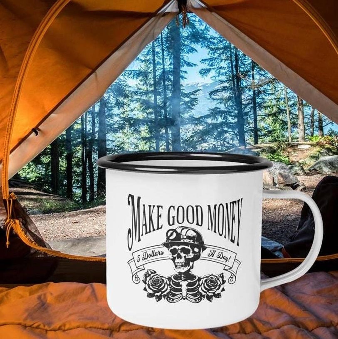 Grateful Dead Enamel Camp Cup, Deadhead Hiker Cup, Camper Cup Music Fan ...