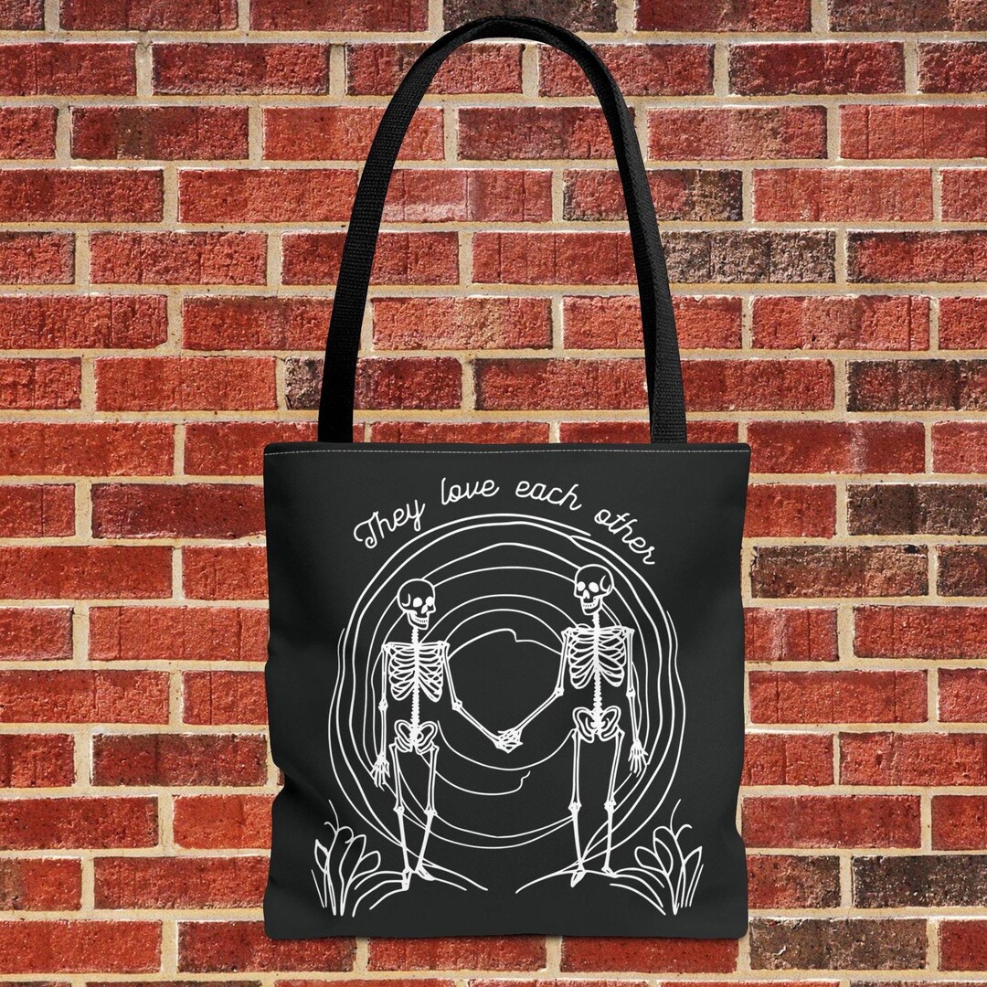 Grateful Dead They Love Each Other Tote Bag, Deadhead Gift, Skeleton ...