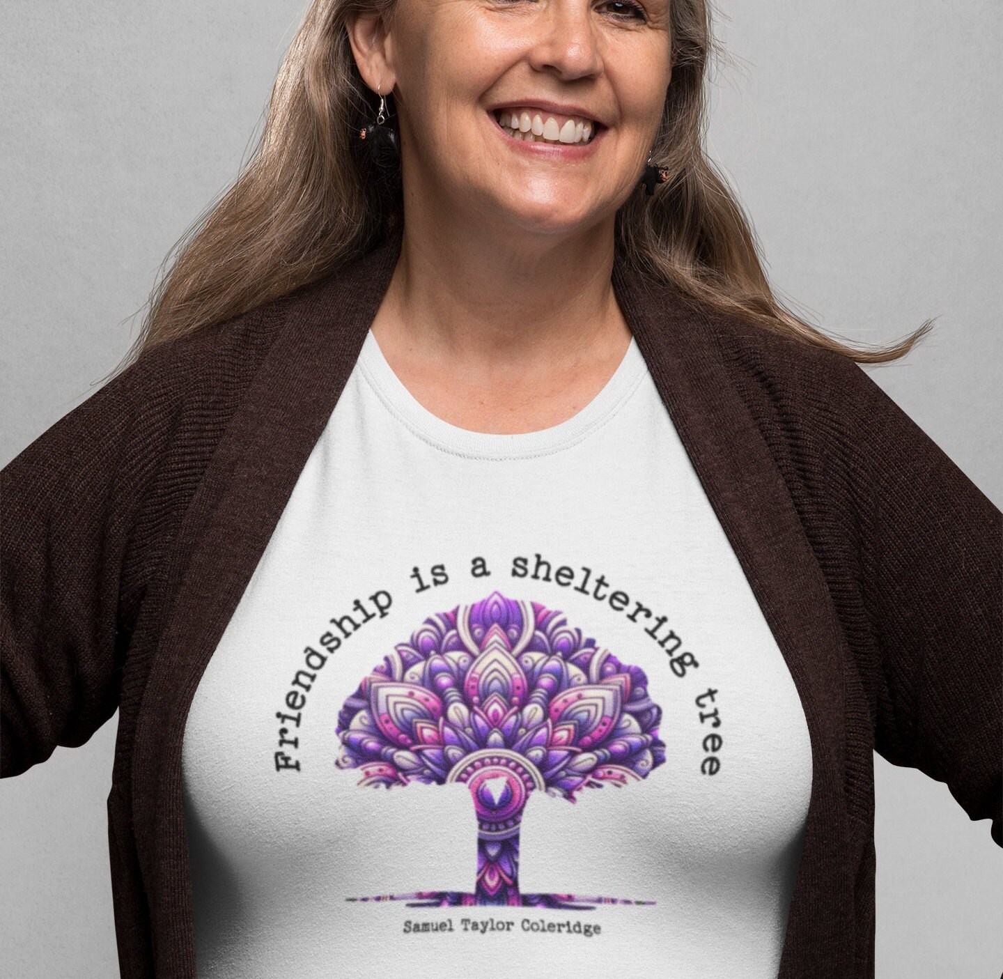 Mandala Tree, Friendship Quote, Author Quote Tee, Gift for Book Lover ...