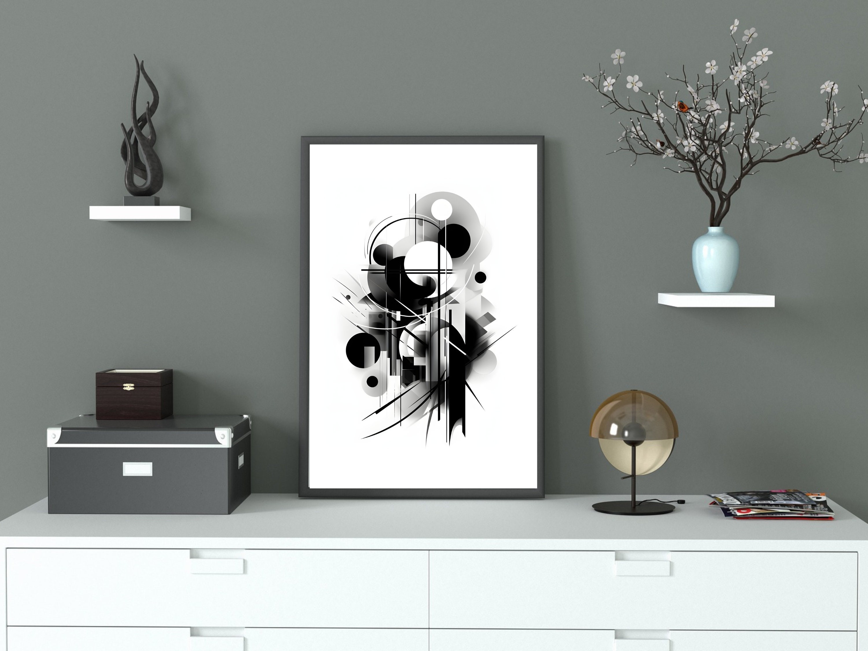 Black and White Abstract Art, Black and White Abstract, Black and White ...