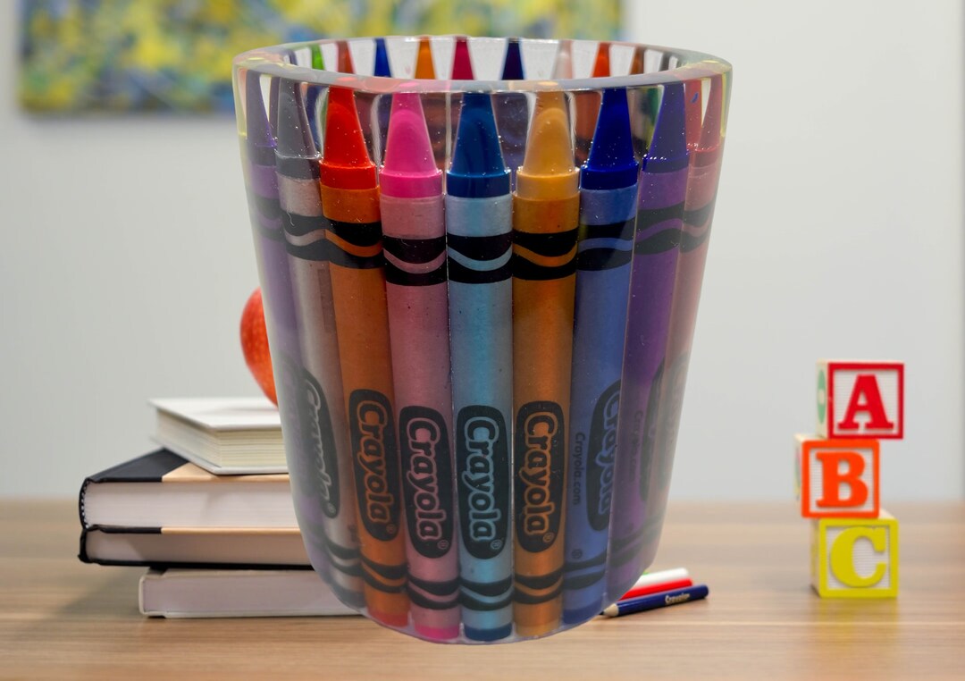 Epoxy Resin Crayon Pencil Cup - Etsy