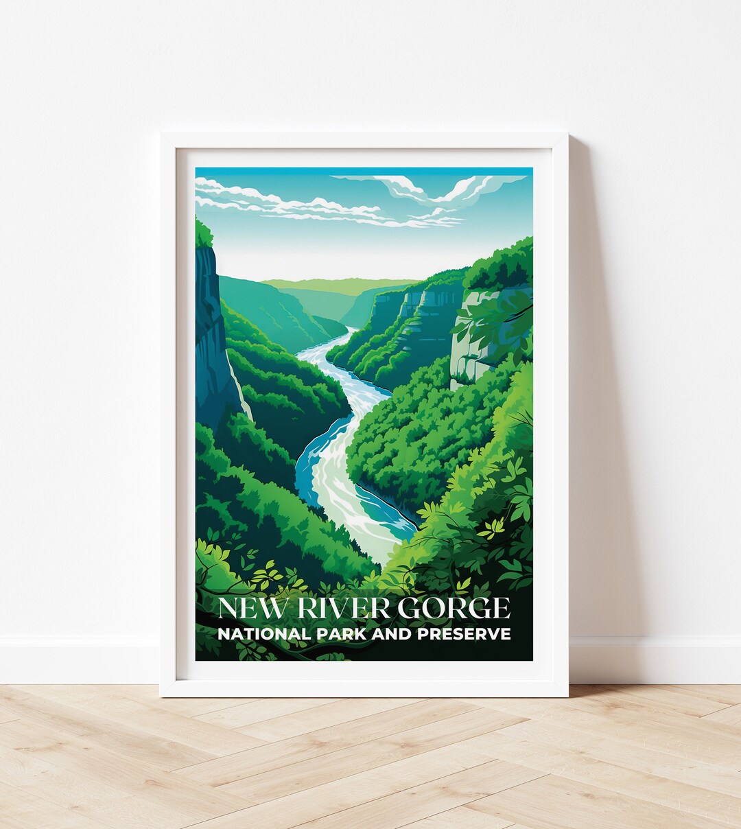 New River Gorge National Park Poster Retro Travel Poster - Etsy