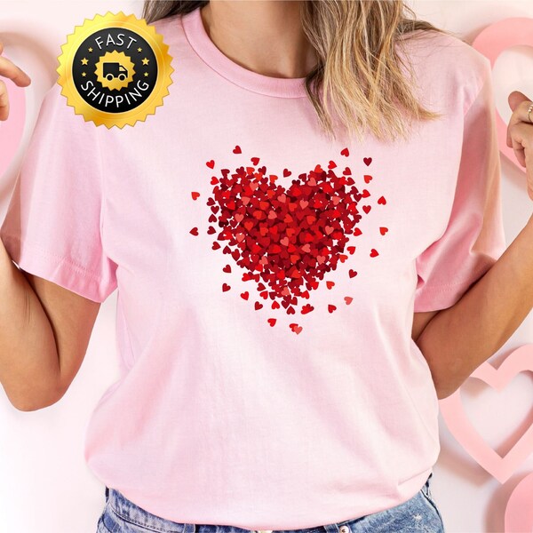 Red Heart Shirt - Etsy