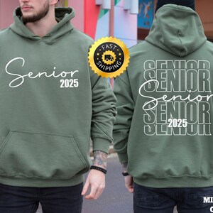 Senior 2025 Sweatshirt, Graduation 2025 Hoodie, Graduation Tee, Two ...