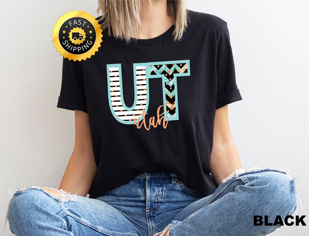 Utah State Abbreviation Shirt, Travel Hiking Tee - Etsy