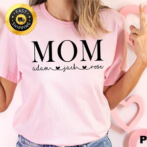 Custom Mom and Dad Shirt With Kid Name, Matching Family Couple Shirt - Etsy
