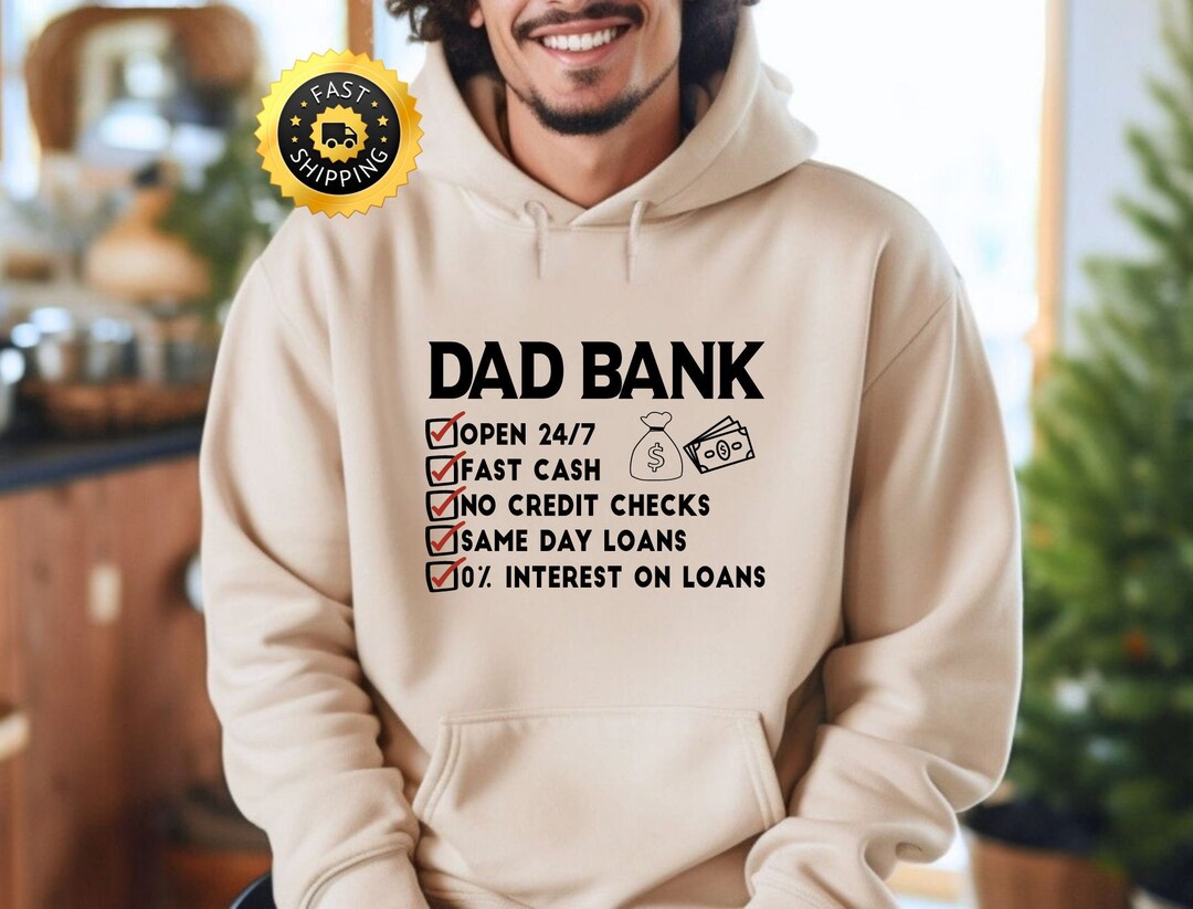 Funny Dad Bank Hoodie, Fathers Day Gift - Etsy