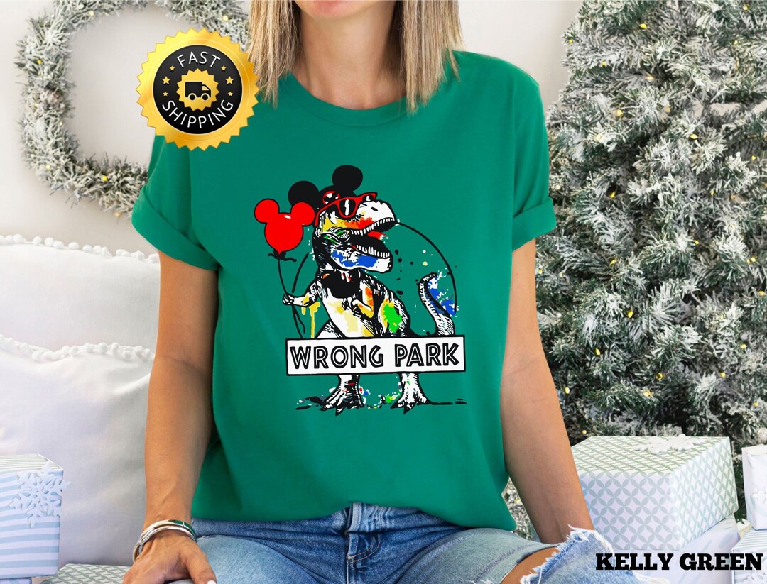 Disney Wrong Park Shirt, Disney Mickey Dinosaur Shirt, Wrong Park ...