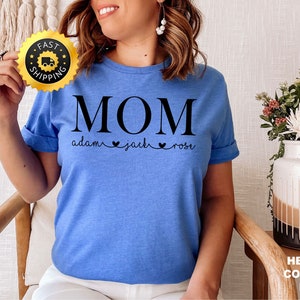Custom Mom and Dad Shirt With Kid Name, Matching Family Couple Shirt - Etsy