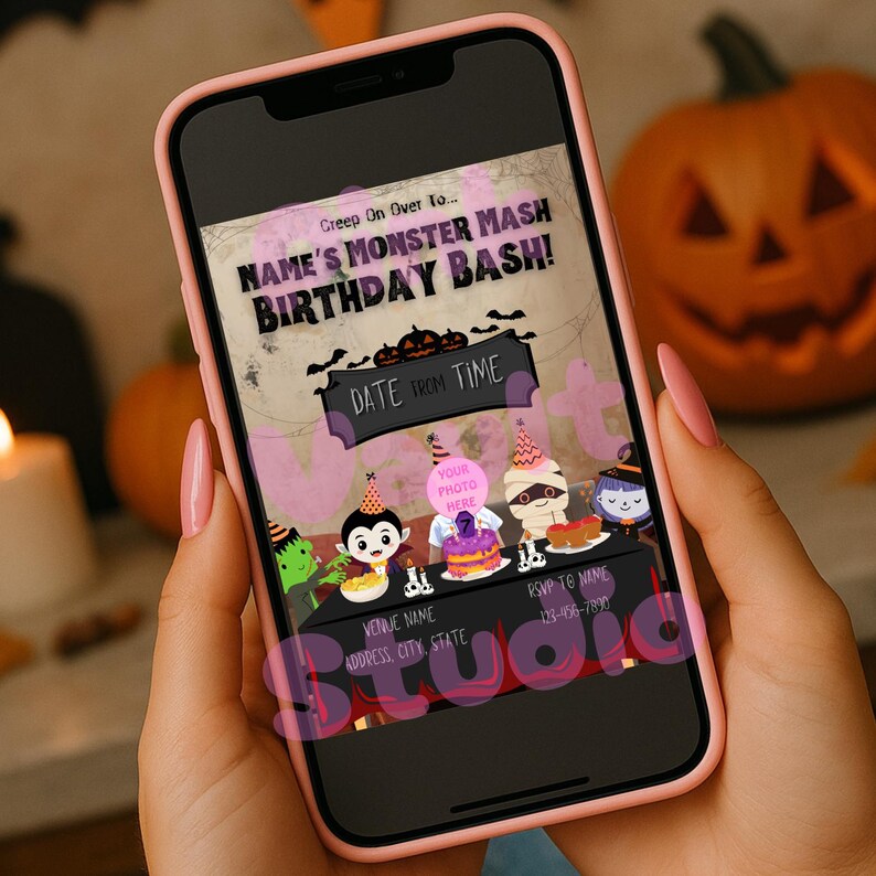 Monster Mash Custom Digital Invitation | Halloween Party | Personalized ...