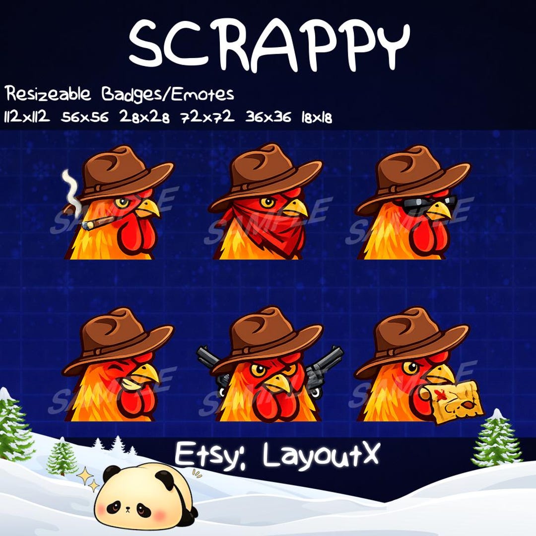 Scrappy Badges, ARC Raider Rooster , Streaming, Twitch, Kick, Youtube ...