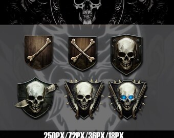 COD Zombie Twitch Sub Badges Skeleton Crossbones Gothic Pirate ...
