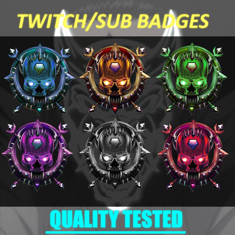 COD-LIKE Prestige Skull Badges Best Quality Twitch Sub/bit Badges ...