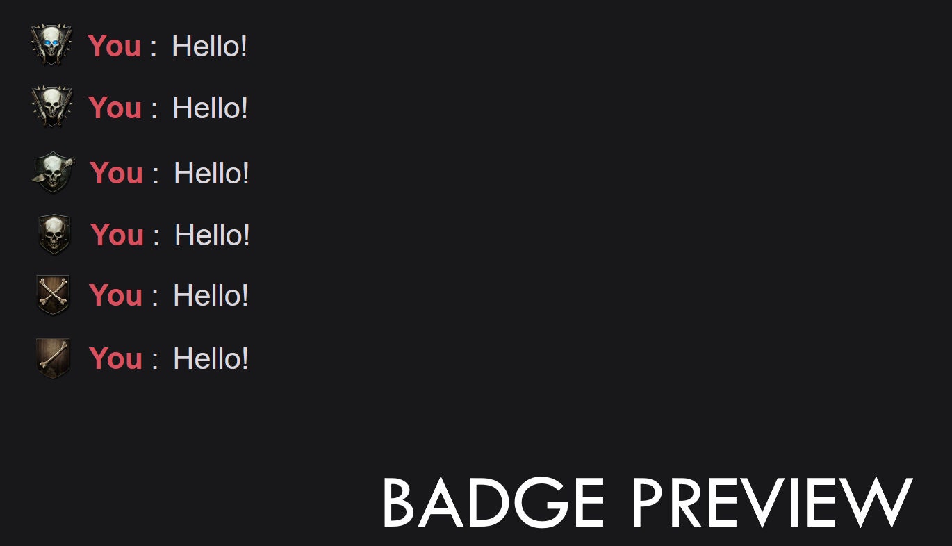 COD Zombie Twitch Sub Badges Skeleton Crossbones Gothic Pirate ...