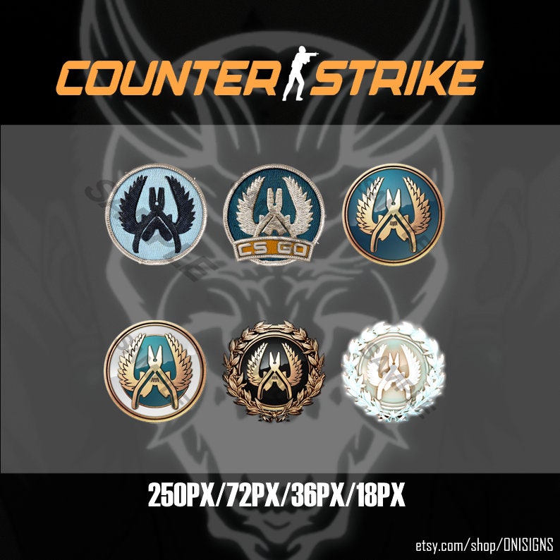 Cs Ranked Badges Twitch Sub/bit Badges/emotes for Streaming, Youtube ...