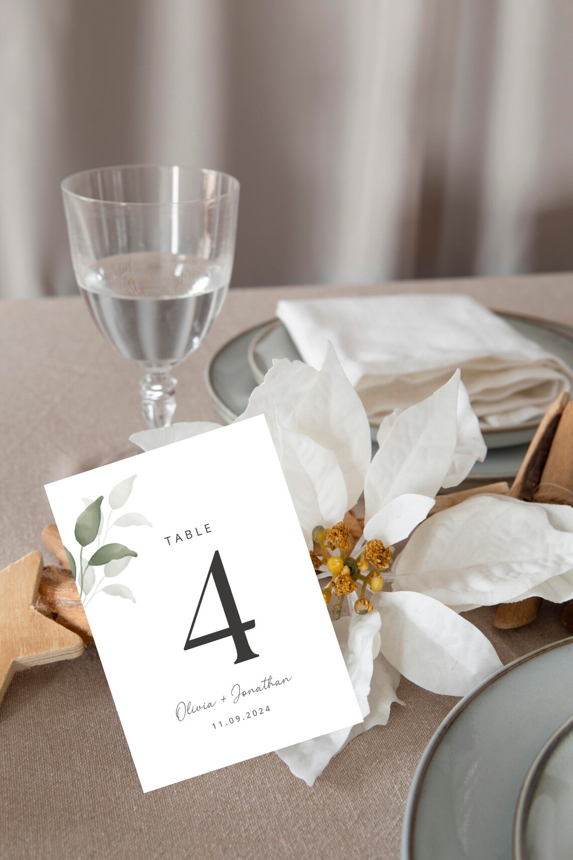 Wedding Table Numbers Printable, Table Numbers Template, Calligraphy ...