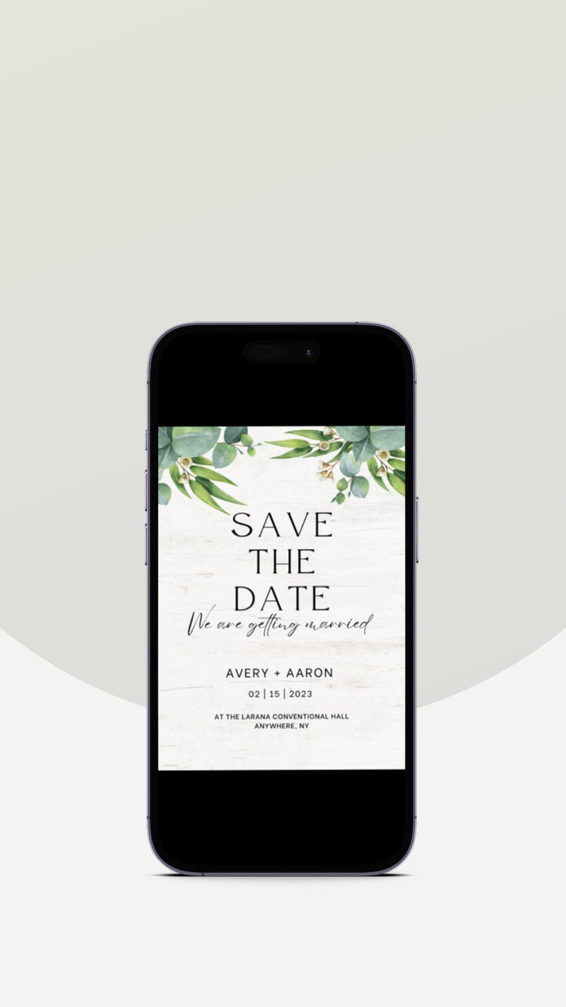 Save The Date Template Editable Save The Date Digital Download Rustic