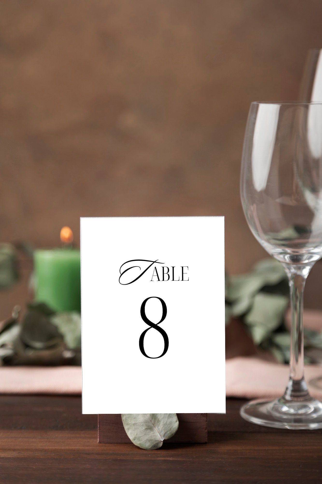 Wedding Table Numbers Printable, Table Numbers Template, Calligraphy ...