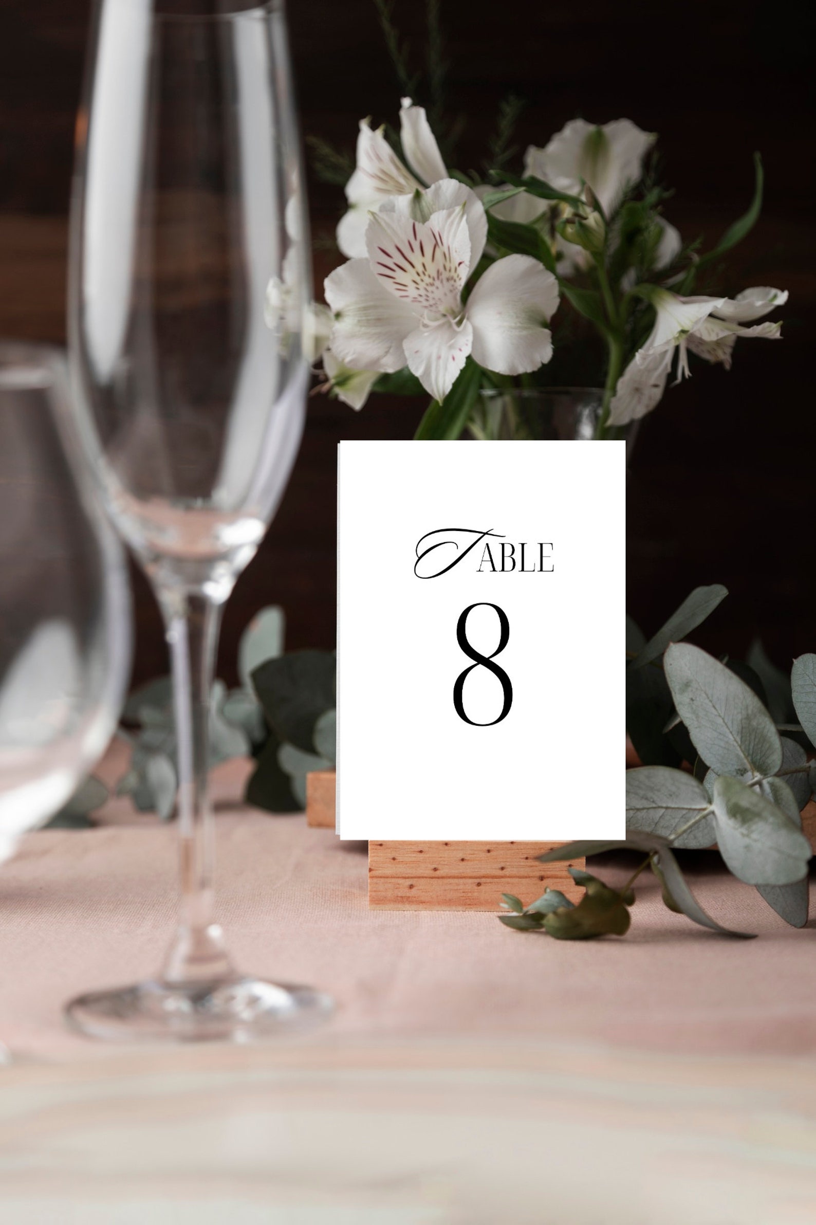 Wedding Table Numbers Printable, Table Numbers Template, Calligraphy ...