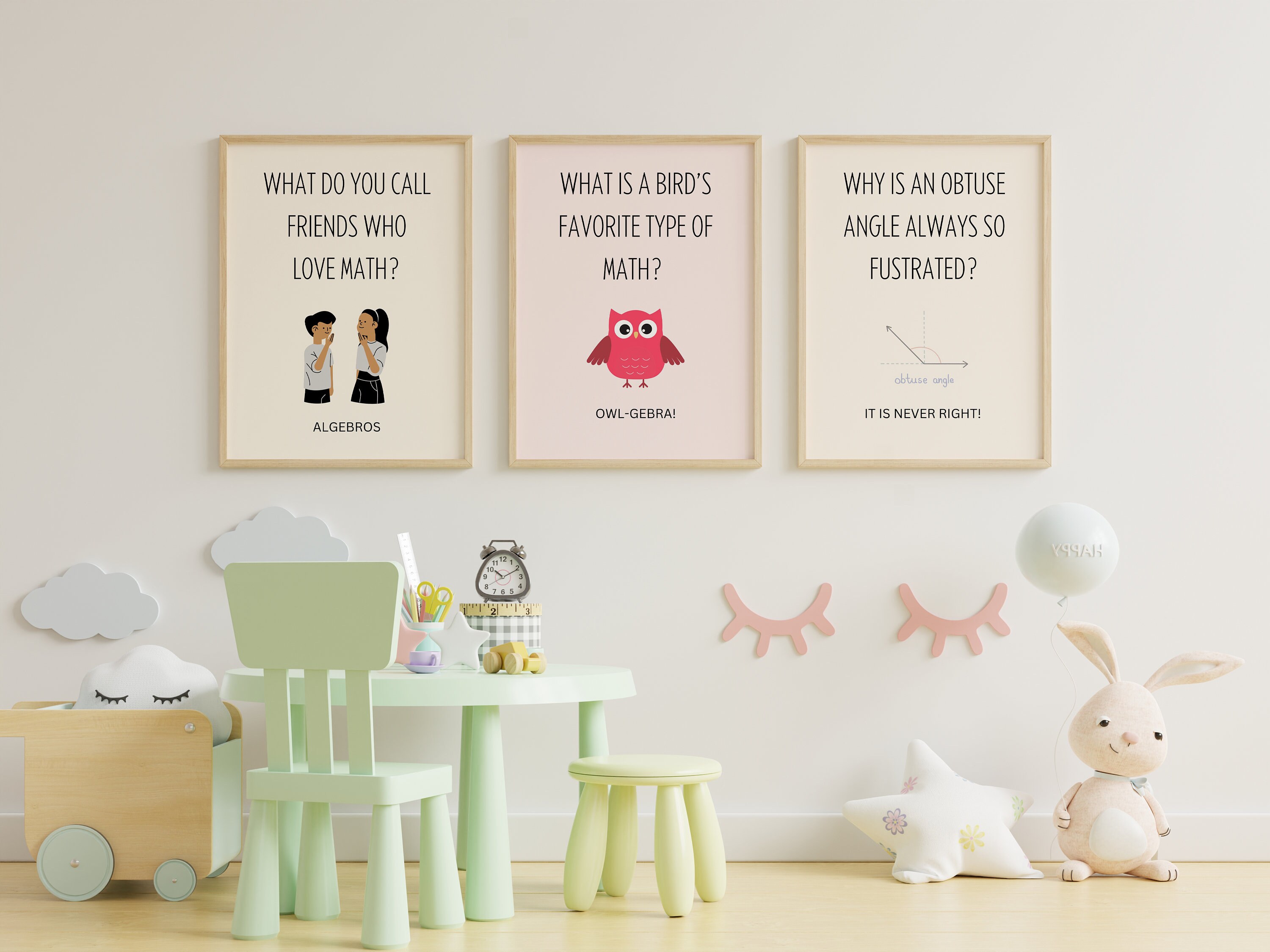Funny Math Posters Set of 9, Math Classroom Decor, Math Teacher Gift ...