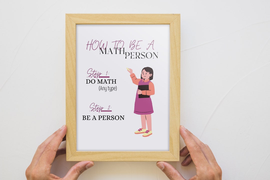How to Be A Math Person, Math Poster, Math Classroom Decor, Math Jokes ...