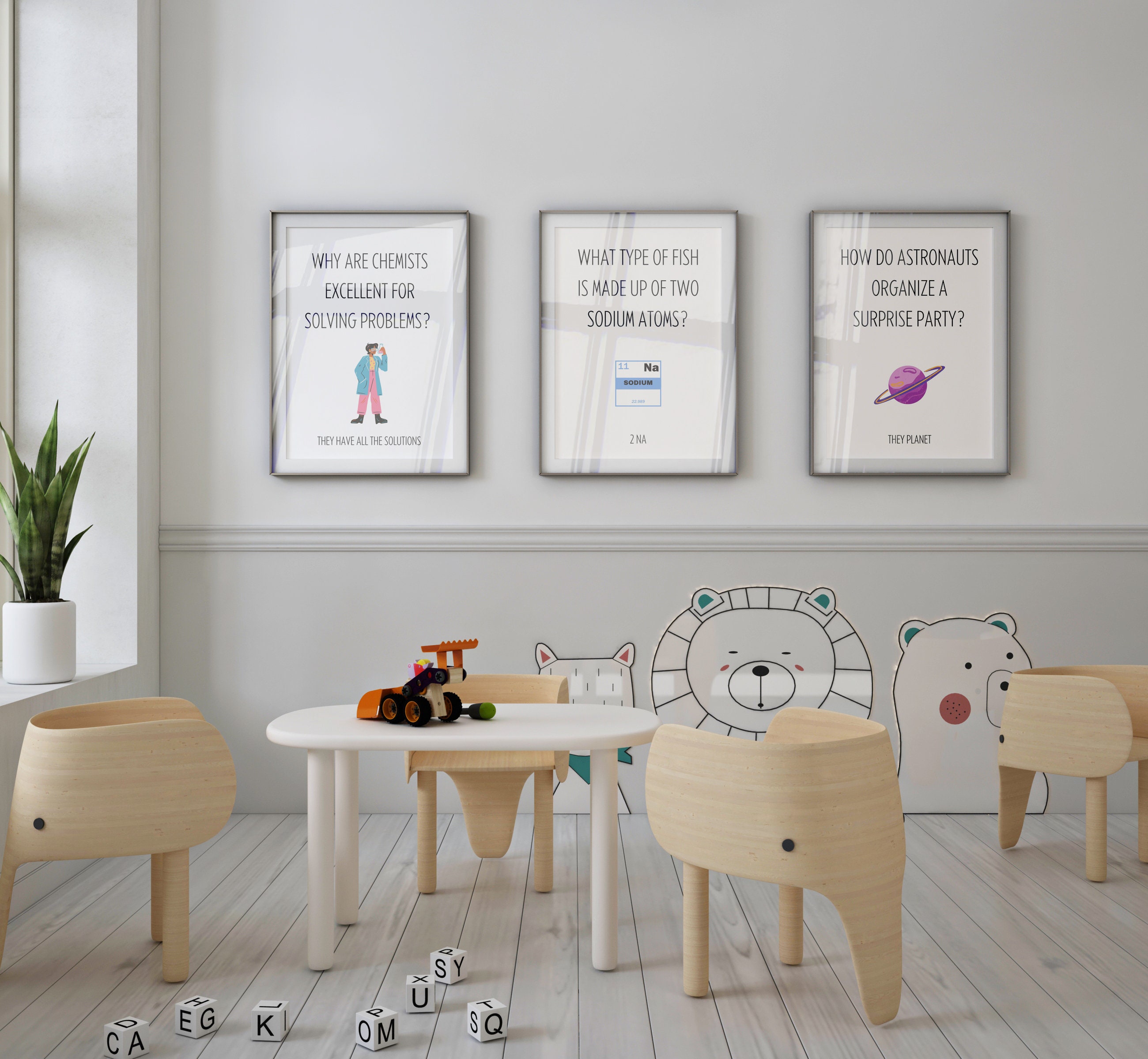 Funny Science Posters Puns Set of 3, Science Classroom Decor, Science ...