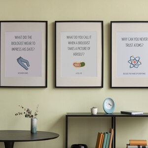 Funny Science Posters Puns Set of 6, Science Classroom Decor, Science ...