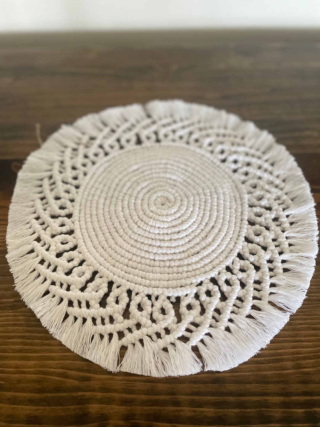 Macrame Placement Coffee Table Placement , Boho Style for the Modern Dining Room Wedding Table ...