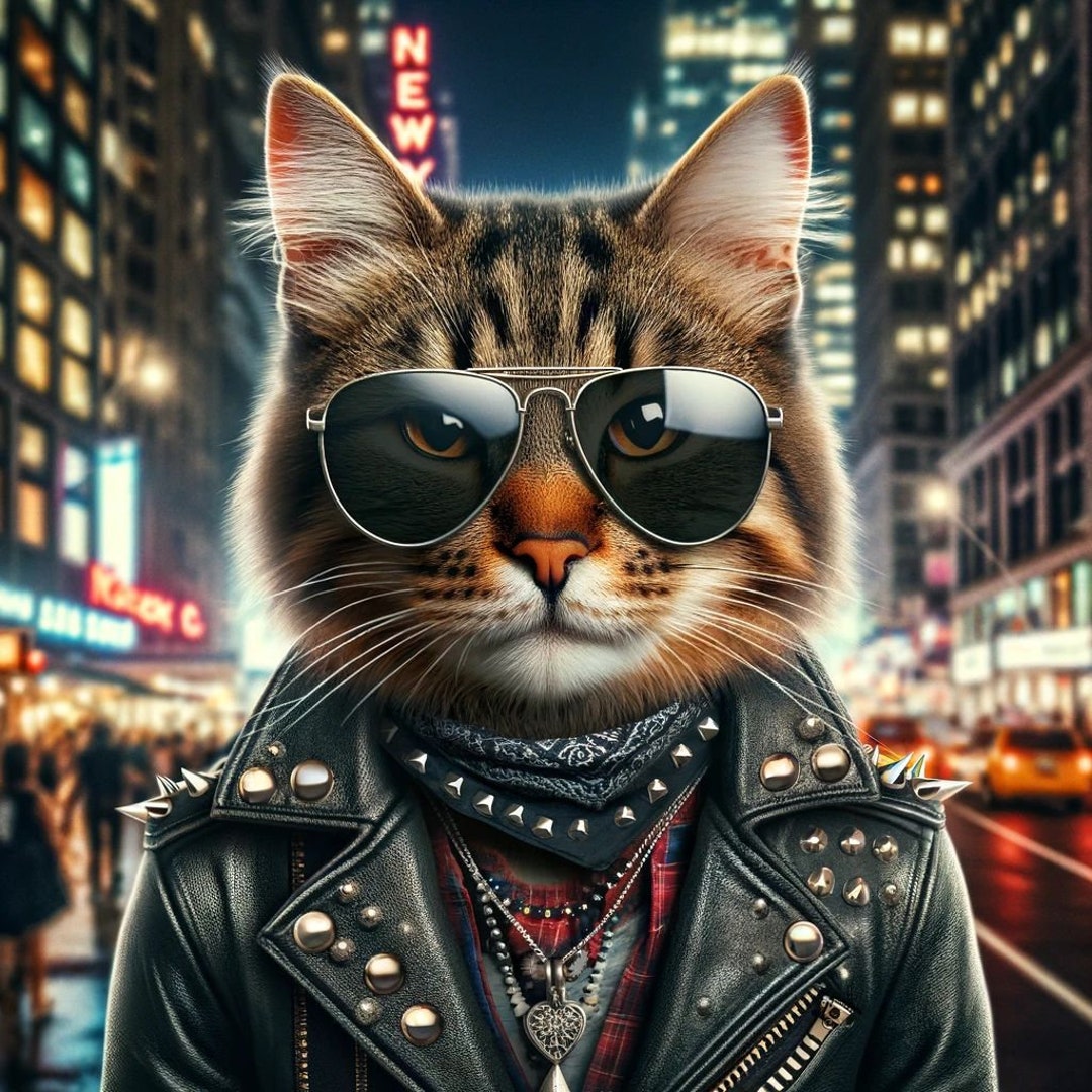 Dijital Baskı, Sticker, Tasarım, Yapay Zeka, Kedi - Etsy