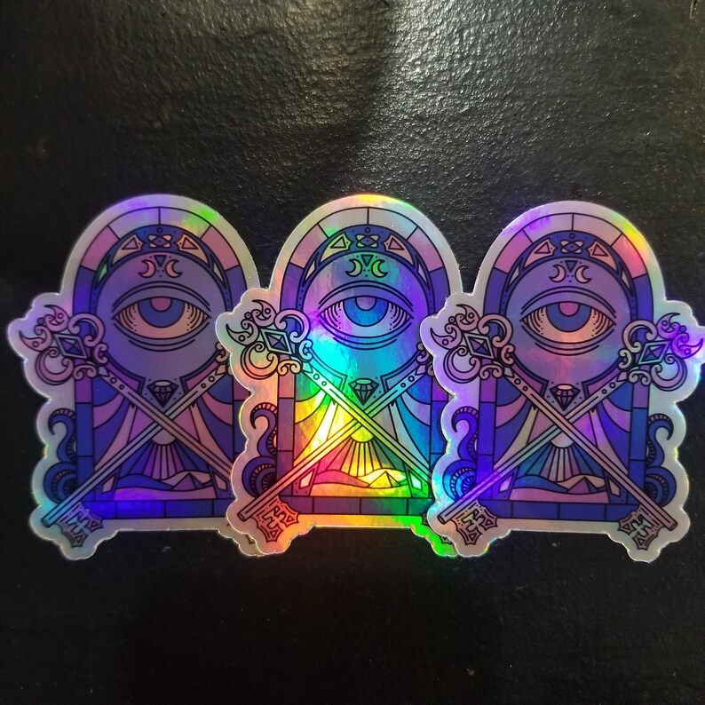 Holographic Sticker - "the Keeper" - Psychedelic, Trippy, Eye ...
