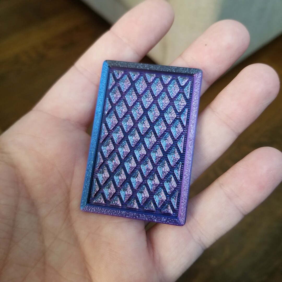 Stress and Anxiety Relief, Sensory Fidget Slab Coin - "galaxy Tricolor ...