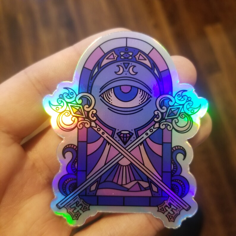 Holographic Sticker - "the Keeper" - Psychedelic, Trippy, Eye ...