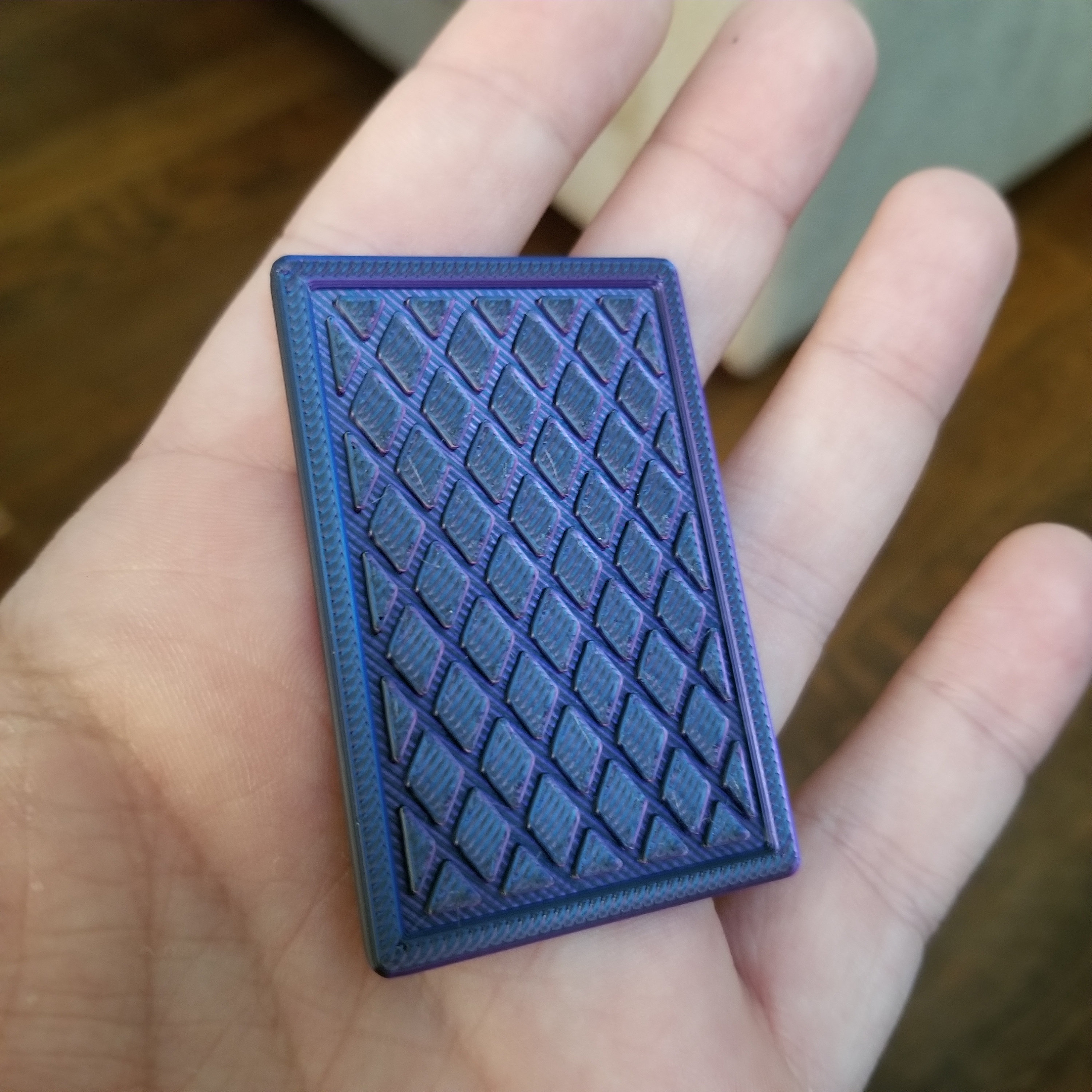 Stress and Anxiety Relief, Sensory Fidget Slab Coin galaxy Tricolor ...