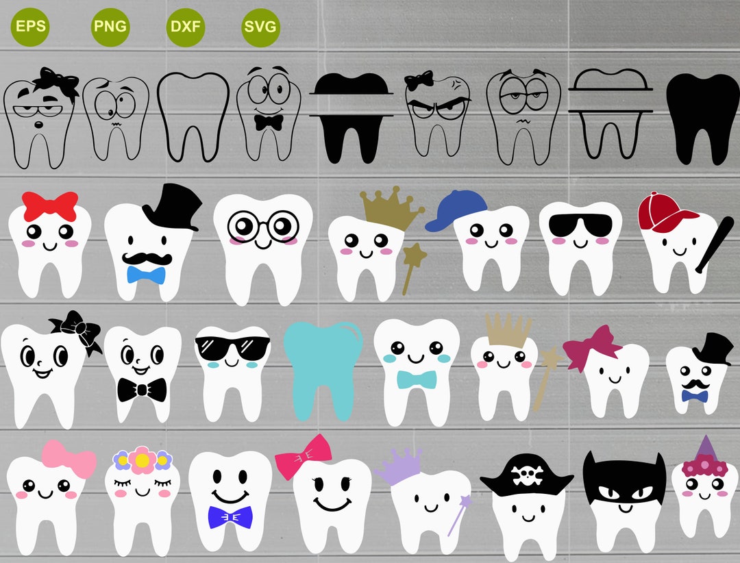 Buy Tooth Svg Bundle, Tooth Fairy SVG DXF PNG Digital Instant Download ...