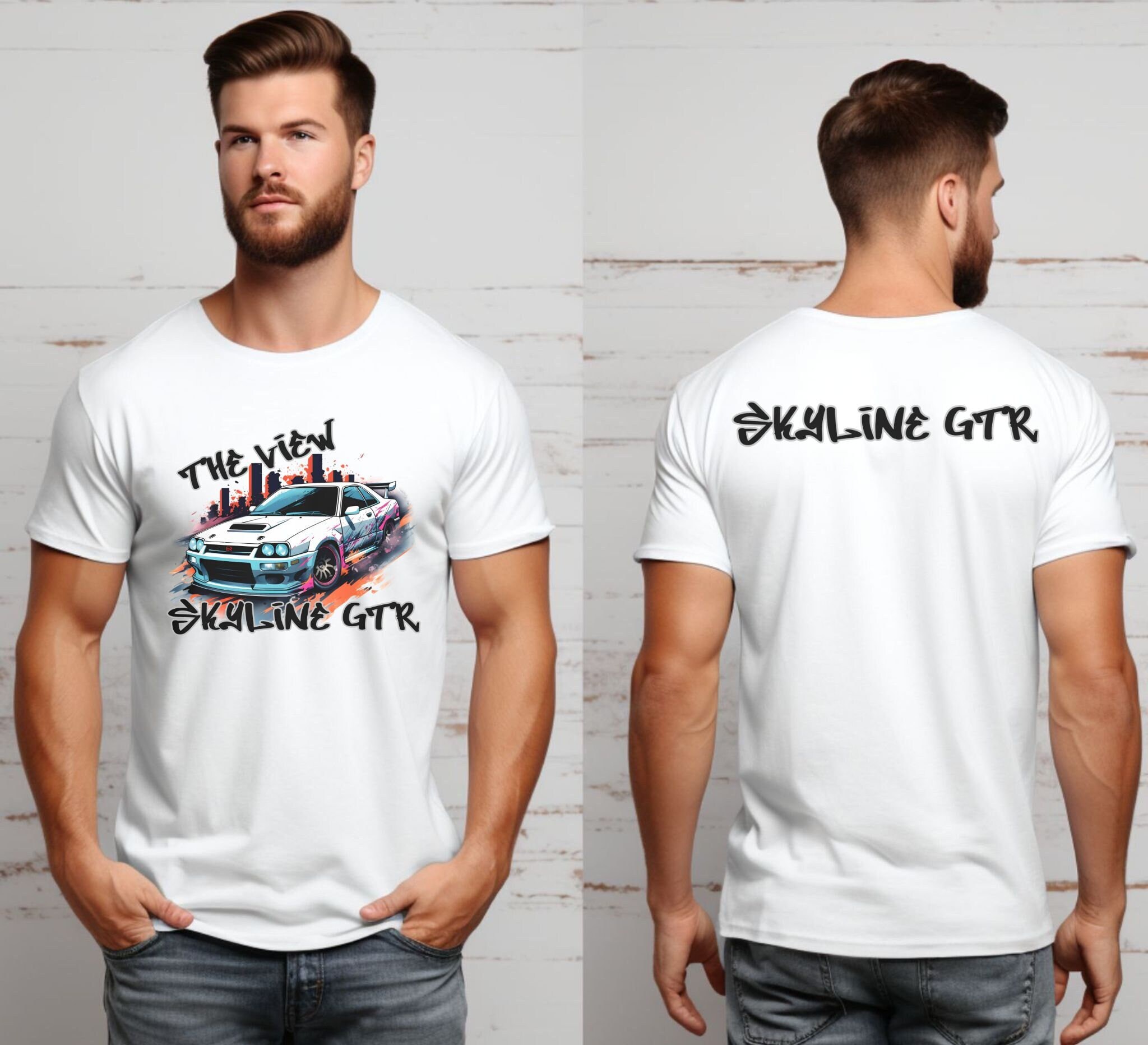 Skyline Drift Car T-shirt - JDM Car Enthusiast Tee for Car Guys and ...
