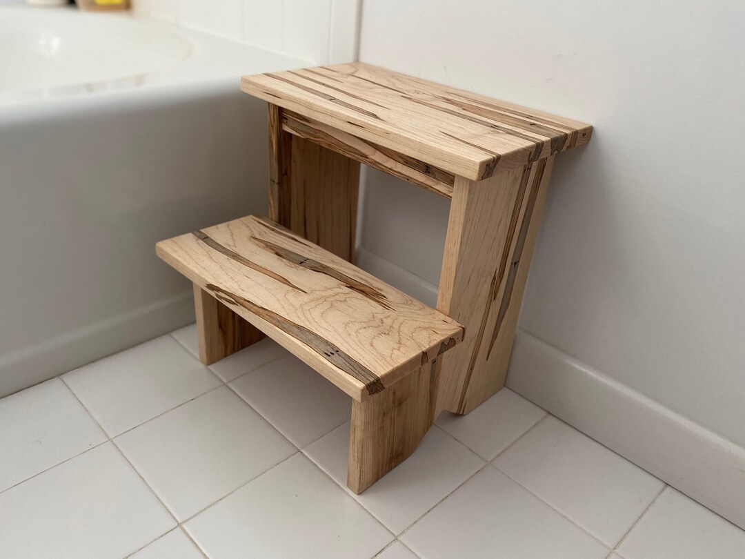 Sturdy Child Step Stool of Solid Hardwood - Etsy
