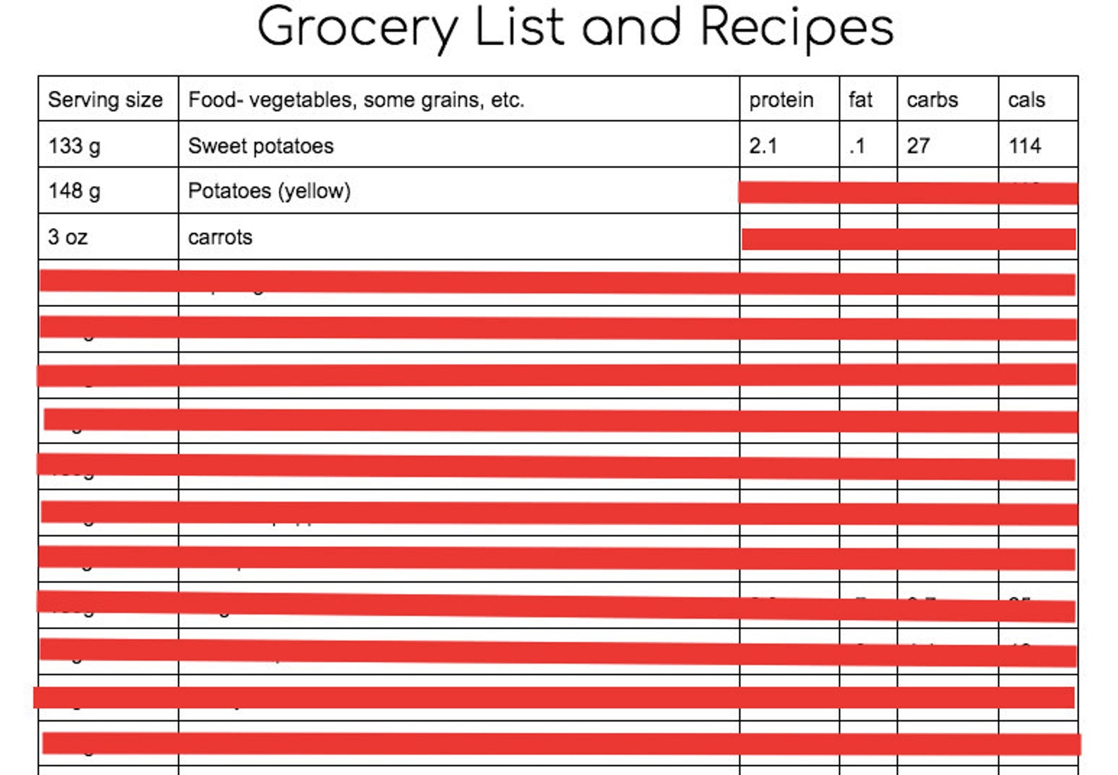 Bodybuilding Prep Grocery List and Recipes PDF Book - Etsy UK