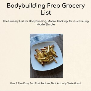 Bodybuilding Prep Grocery List and Recipes PDF Book - Etsy UK