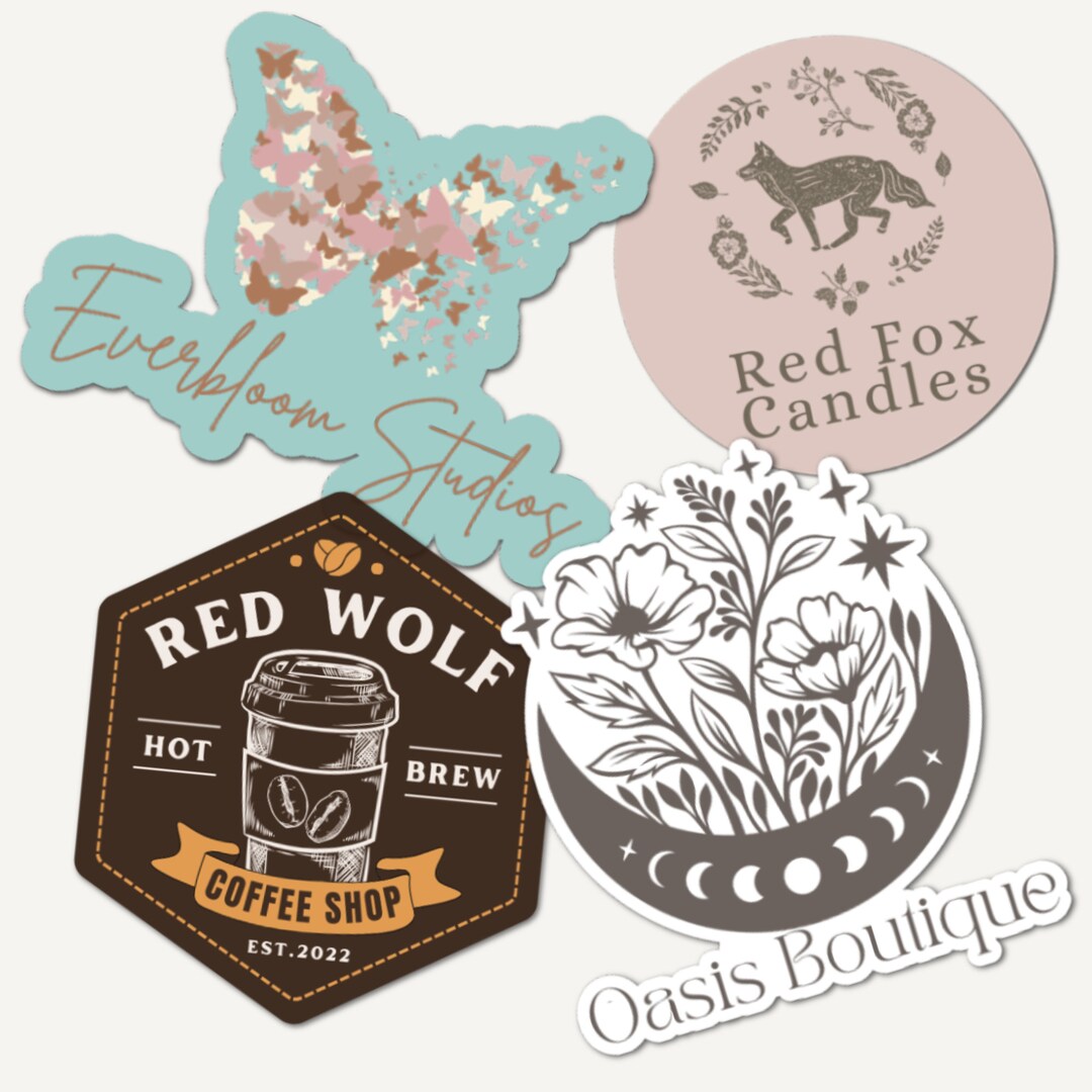 Custom Business Stickers for Logo, Shop Sticker, Brand Decal ...