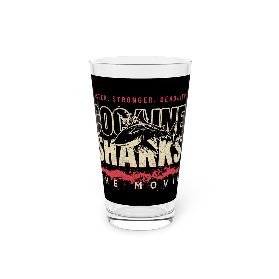 Coke Sharks the Movie Funny Gag Gift Pint Beer Glass 16oz - Etsy